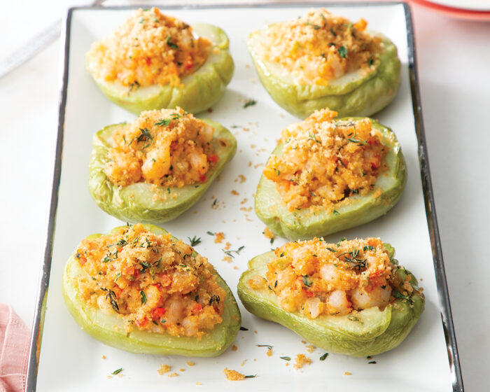 Shrimp-Stuffed Mirliton - Louisiana Cookin'